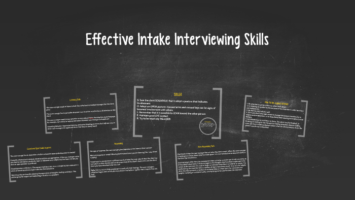 Effective Intake Interviewing Skills by Tobi Russell on Prezi