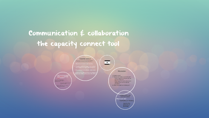 Communication and collaboration - Capacity connect tool by Simone van Dijk