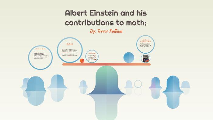 Albert Einstein and his contributions to math: by Trevor Pulliam on Prezi