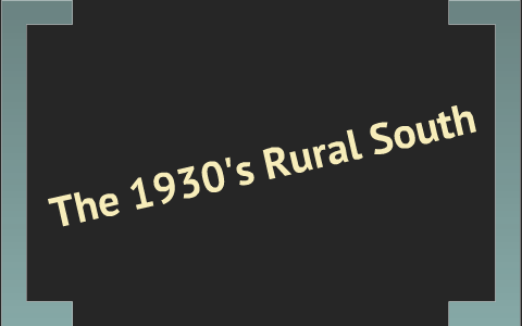 1930's rural south: Religion, Family Life, and The role of women. by ...