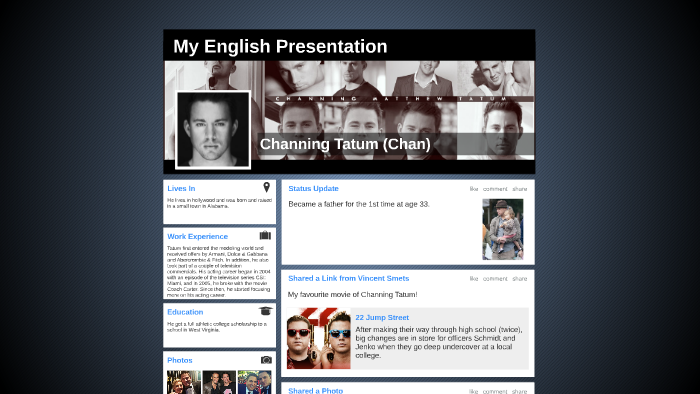 My English Presentation by Vincent Smets on Prezi