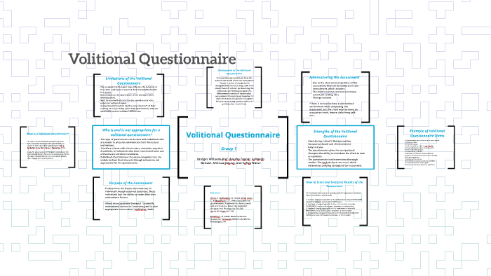 Volitional Questionnaire by Safiya Nurse on Prezi