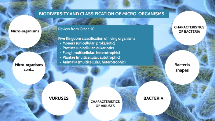 BIODIVERSITY AND CLASSIFICATION OF MICRO-ORGANISMS by LM MASHIMBI on Prezi