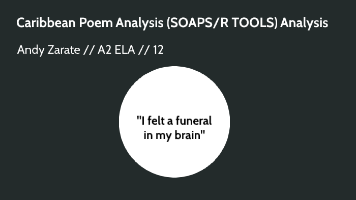 Caribbean Poem Analysis by Andy Zarate on Prezi