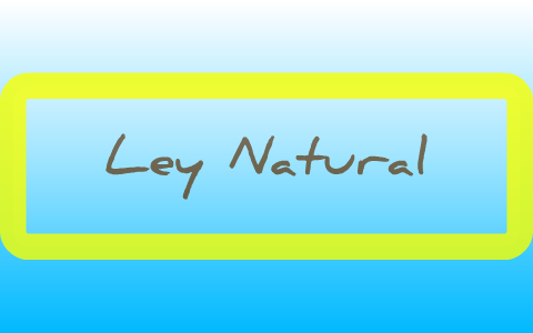 Ley Natural y Ley Social by Jonathan Axel
