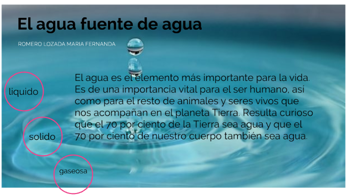el agua fuente de vida by Maria Fernanda Romero Lozada on Prezi