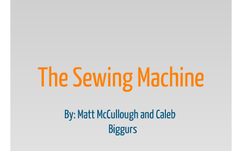 Sewing Machine by Matt McCullough