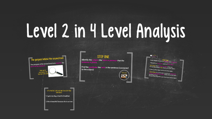 Level 2 in 4 Level Analysis by Simone Petrie on Prezi