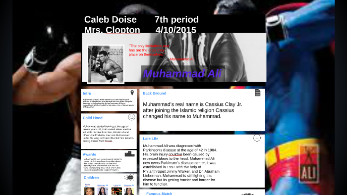 Muhammad Ali by caleb doise on Prezi