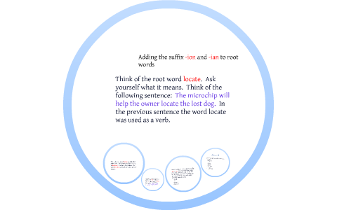 Adding the suffix -ion and -ian to root words by Ginger Taylor on Prezi