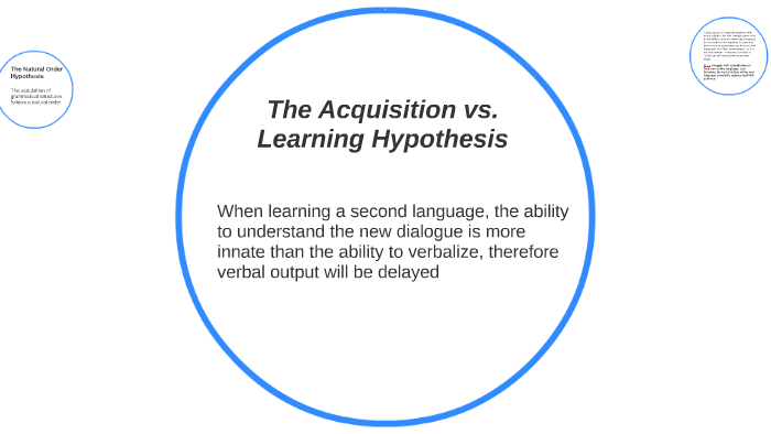 The Acquisition vs. Learning Hypothesis by Harrison Barndt on Prezi