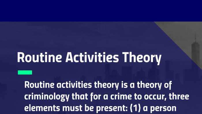 Routine Activity Theory
