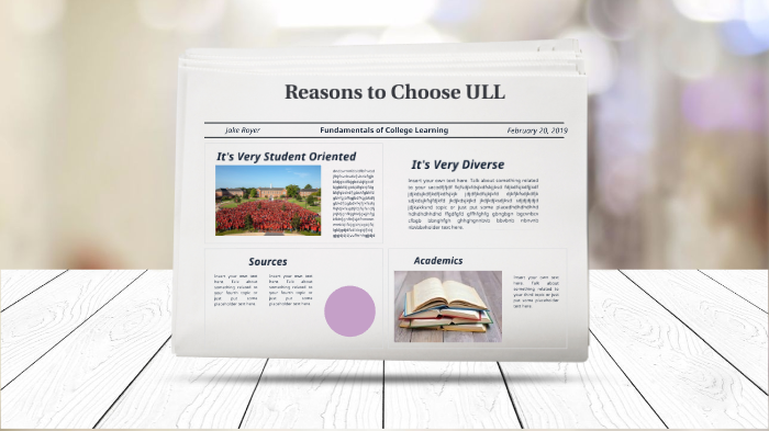 Reasons To Choose ULL by Jake Royer on Prezi