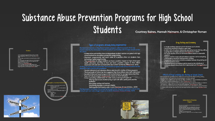 Substance Abuse Prevention Programs for High School Students by Ethics ...