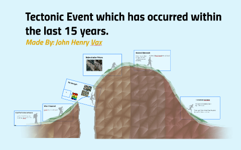 Tectonic Event which has occurred within the last 15 years. by John Vax ...