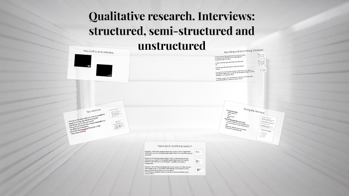 Qualitative research. Interviews: structured, semi-structure by Derica ...