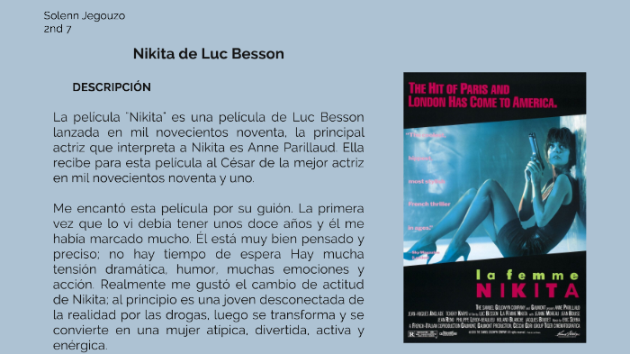 Nikita de Luc Besson by solenn jegouzo on Prezi