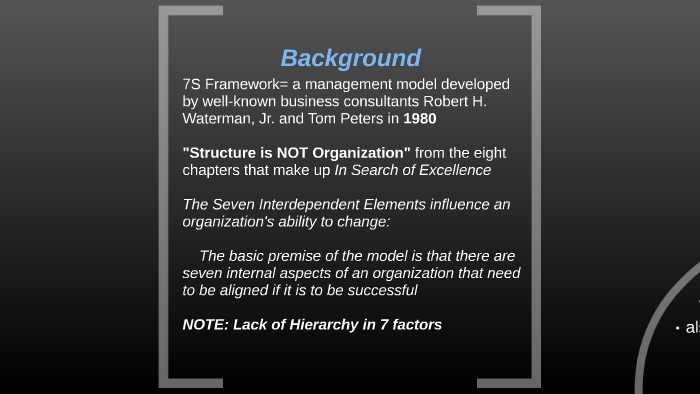 McKinsey 7S Framework - Natasha Mody by Natasha Mody on Prezi