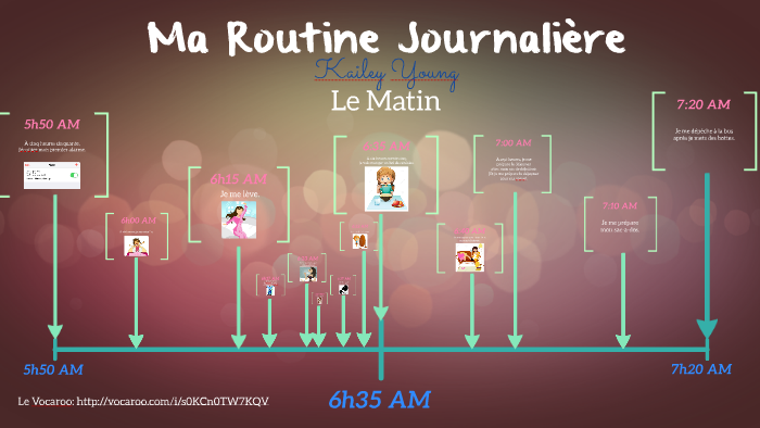 Ma Routine Journalière by Kailey Young on Prezi