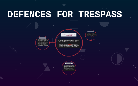 DEFENCES FOR TRESPASS by on Prezi