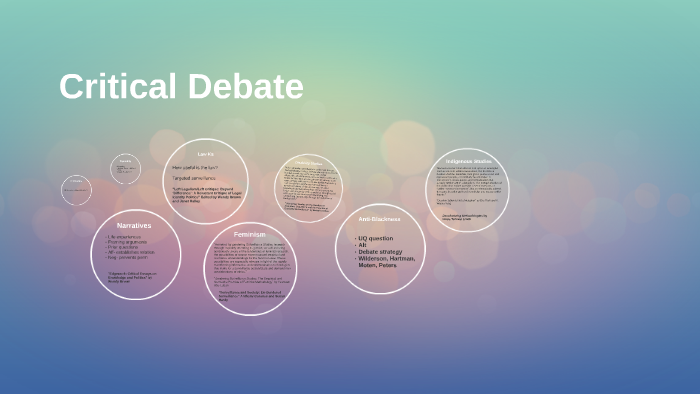 Critical Debate by Meagan Edwards on Prezi