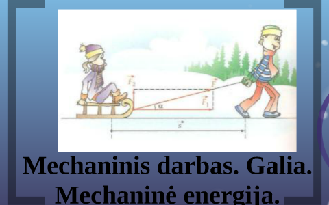 Mechaninis darbas. Galia. Mechaninė energija. by Liucija Liniovaitė on ...