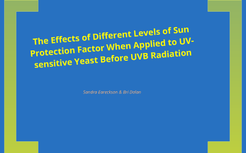 The Effects of Different Levels of Sun Protection Factor When Applied ...