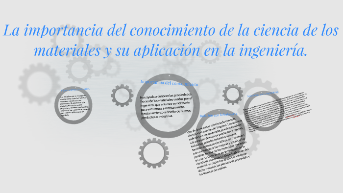 La importancia del conocimiento de la ciencia de los materia by Hector ...