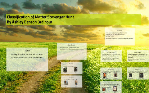 Classification of Matter Scavenger Hunt by Ashley Benson on Prezi