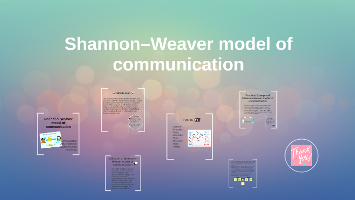 Shannon–Weaver model of communication by Ana Ruiz Contreras on Prezi
