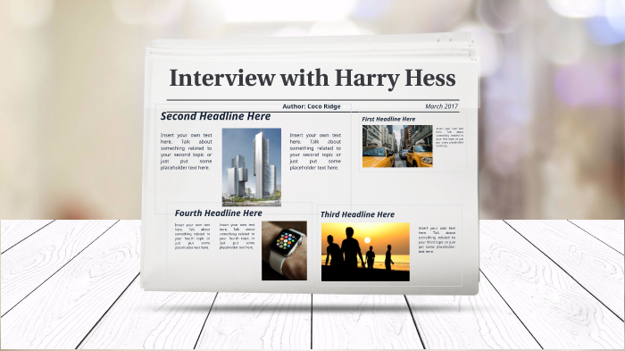 Interview with Harry Hess by Coco Ridge on Prezi