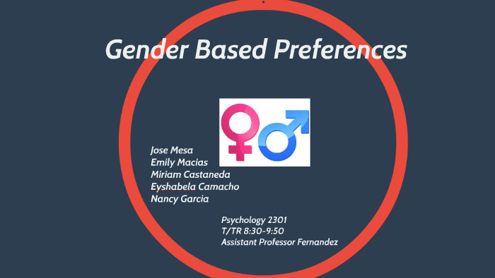 Gender Based Preferences by eyshabela camacho on Prezi