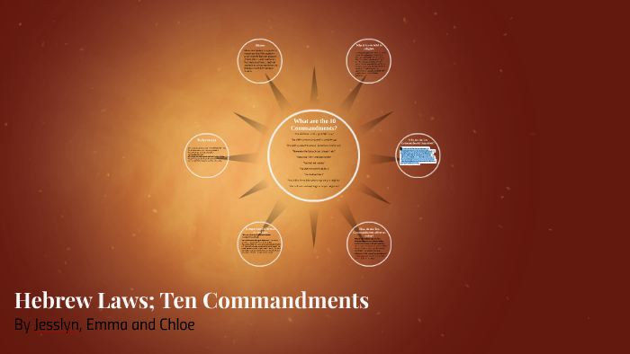 Hebrew Laws; Ten Commandments by Jesslyn Thomas on Prezi