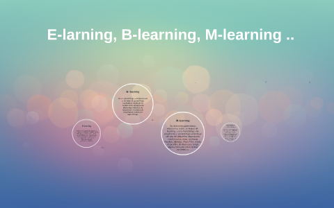 ¿ Que es E-larning, B-learning, M-learning .. ? by Liz Rincón Algarin ...