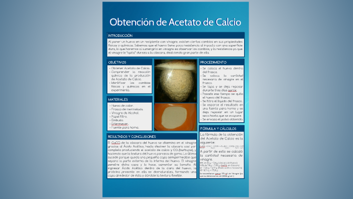 Obtención de Acetato de Calcio by Serena Reidel on Prezi