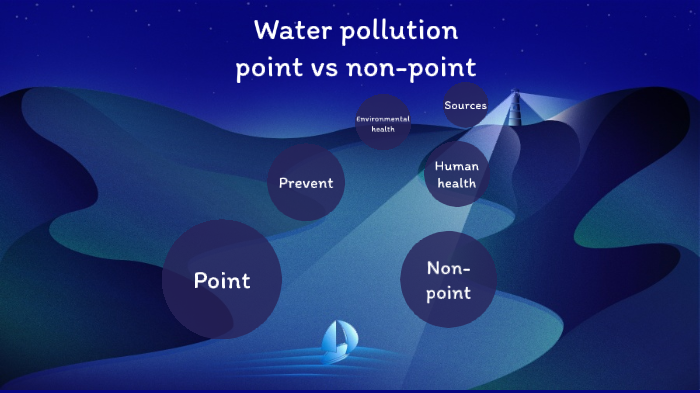 Water Pollution Point vs Non-Point Poster by Onisim Paduret