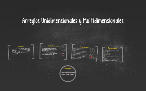 Arreglos Unidimensionales y Multidimensionales by Daniela Vasquez on Prezi