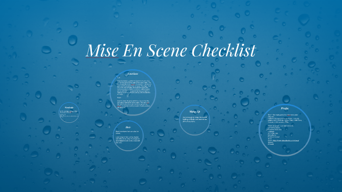 Mise En Scene Checklist by Tom Baldwin on Prezi