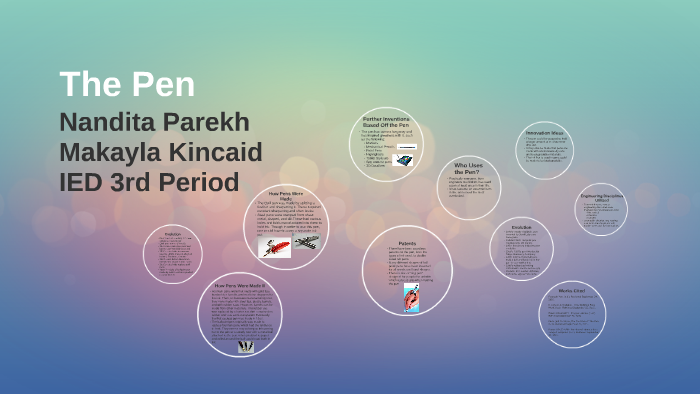 Evolution of the Pen by