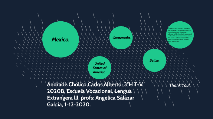 Actividad integradora: Description of countries bordering Mexico by ...