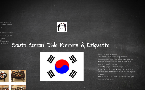 South Korean Table Manners & Etiquette by Tenzin Norzin on Prezi