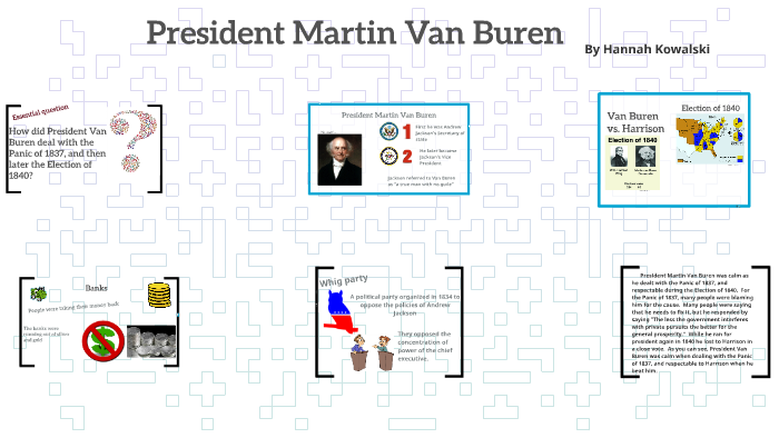 Panic of 1837, President Martin Van Buren, by Hannah Kowalski on Prezi