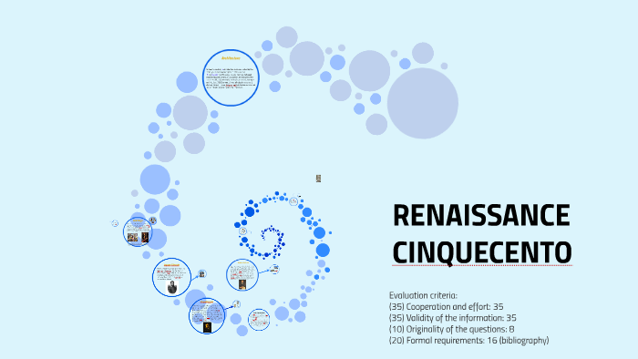 RENAISSANCE CINQUECENTO by Miriam Yabar on Prezi
