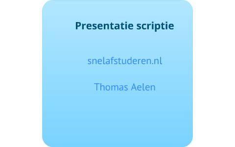 Scriptie presentatie by Thomas Aelen on Prezi