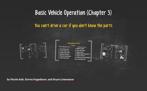 Basic Vehicle Operation (Chapter 3) by Bryan Lineweaver on Prezi