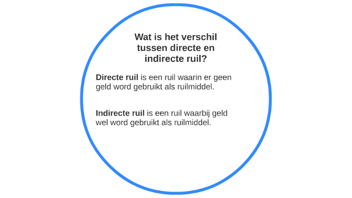 wat is het verschil tussen directe en indirecte ruil? by tim eerdmans ...