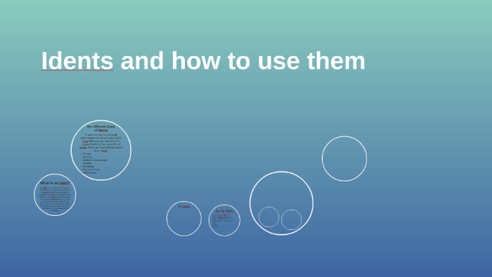 Idents and how to use them by Dylan Boyle on Prezi