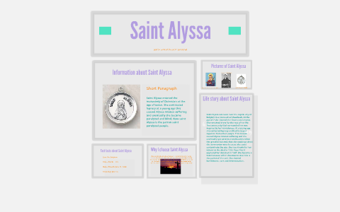 Saint Alyssa by natalie tak on Prezi