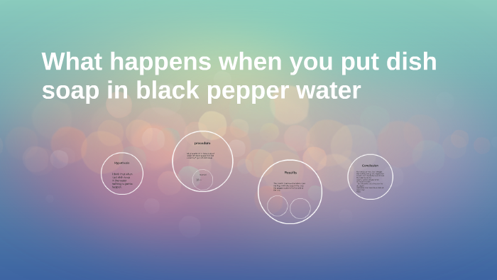 What happens when you put dish soap in black pepper water by mark ...