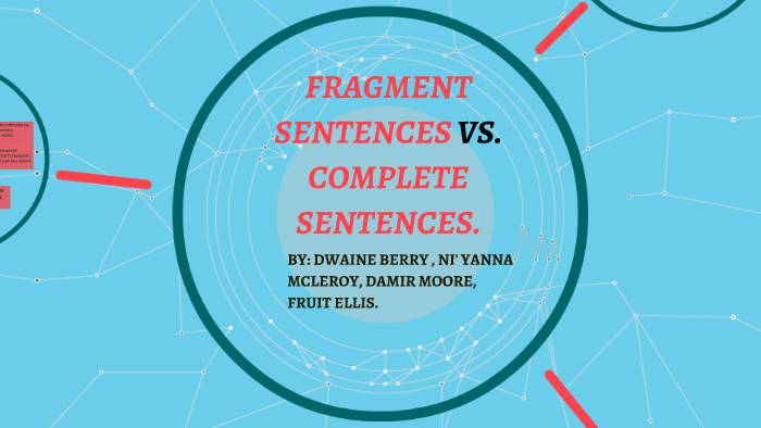 FRAGMENT SENTENCES VS. COMPLETE SENTENCES. by dwaine berry on Prezi